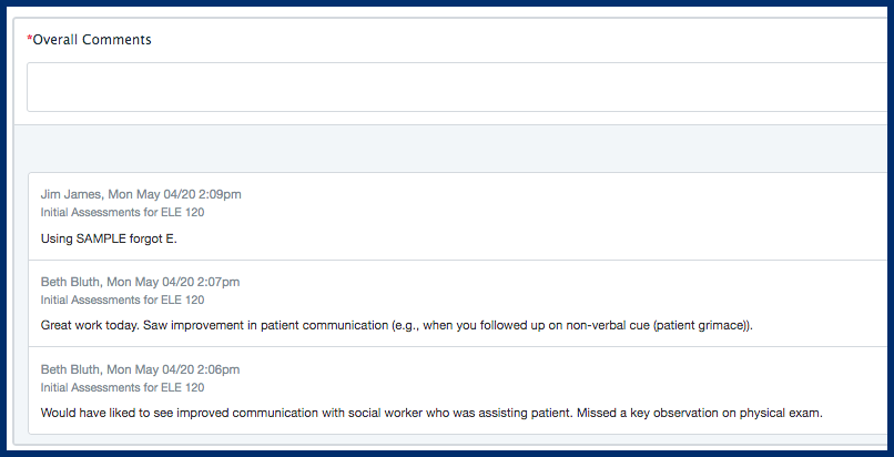 Summary Assessment Tasks